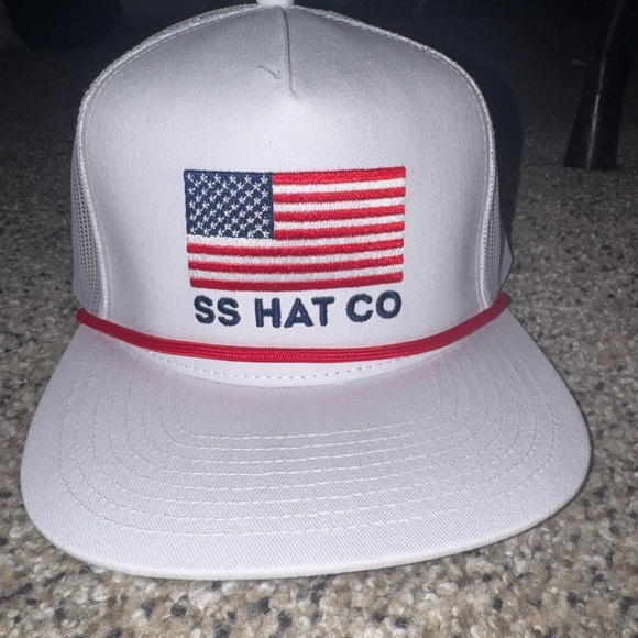 southern string | Accessories | Ss Hat Co White And Red Cap | Poshmark